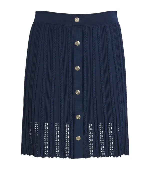 Maje Knitted Mini Skirt - Blue