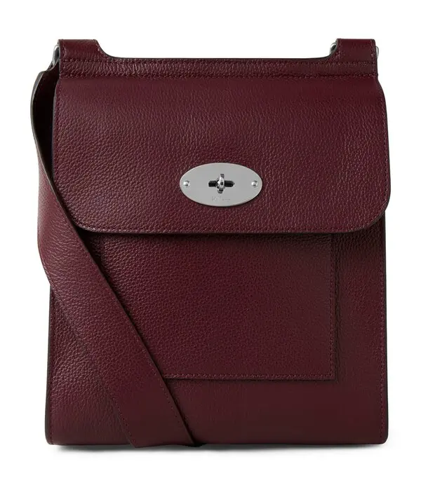 Mulberry Leather Antony Messenger Bag - Burgundy