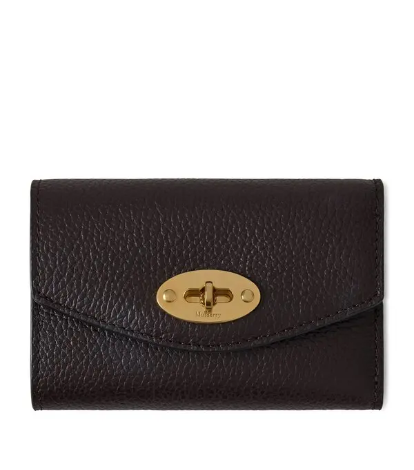 Mulberry Leather Folded Darley Wallet - Black