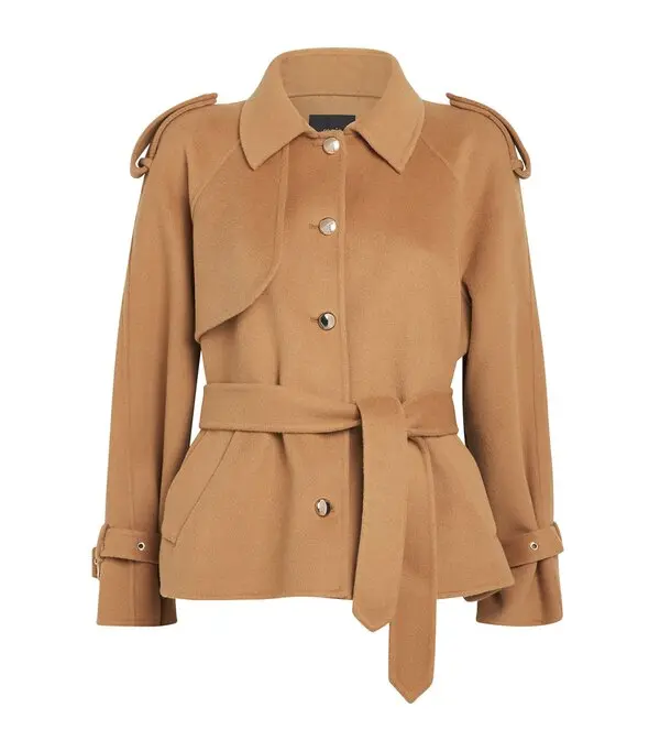 Maje Wool-blend Sailor Coat - Brown