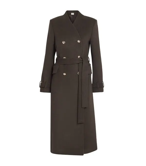Claudie Pierlot Wool-blend Double-breasted Coat - Green