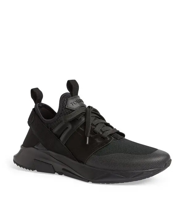 TOM FORD Leather Jago Sneakers - Black