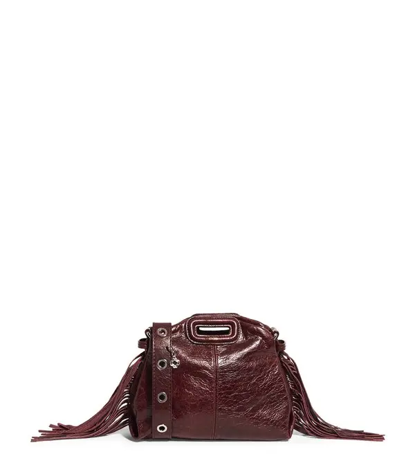 Maje Leather Miss M Shoulder Bag - Red
