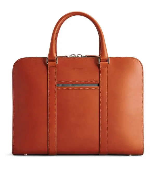 CARL FRIEDRIK Leather Palissy Briefcase - Brown