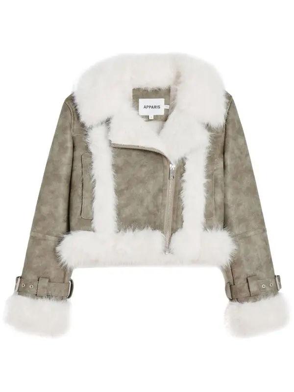 Apparis Jay Faux-fur Jacket - Neutrals