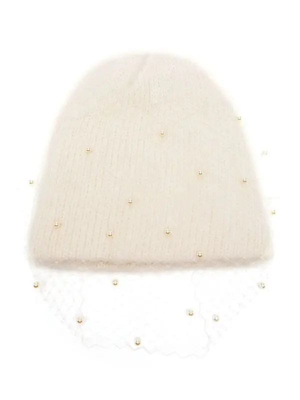 Jennifer Behr Veil Beanie Neutrals Editorialist