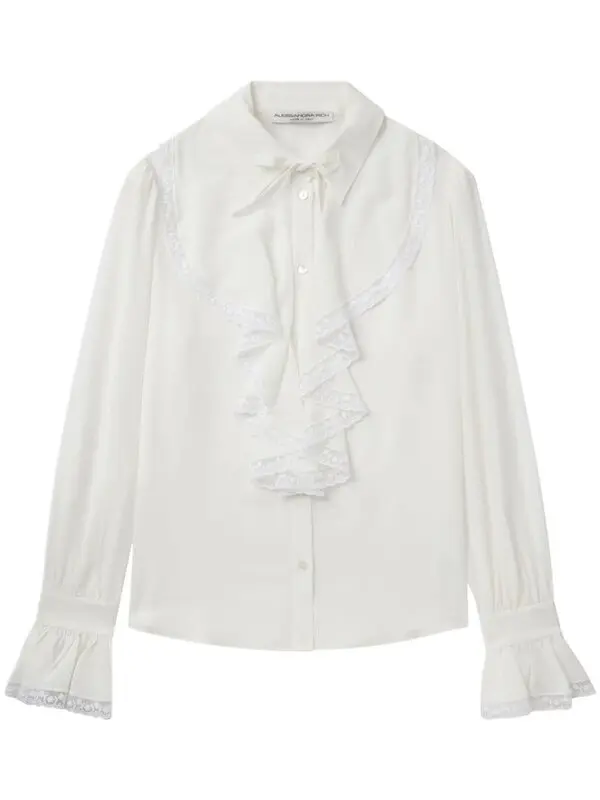 Alessandra Rich Ruffle-detailing Blouse