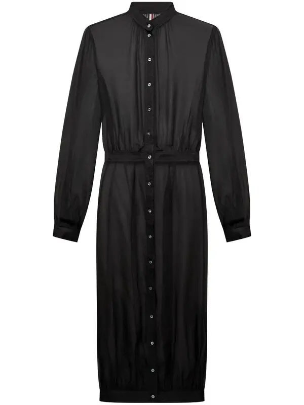 Thom Browne Semi-sheer Silk Midi Dress