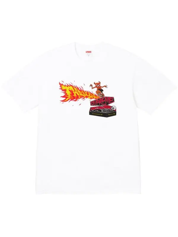 Supreme X Thrasher Back Tail T-shirt - White