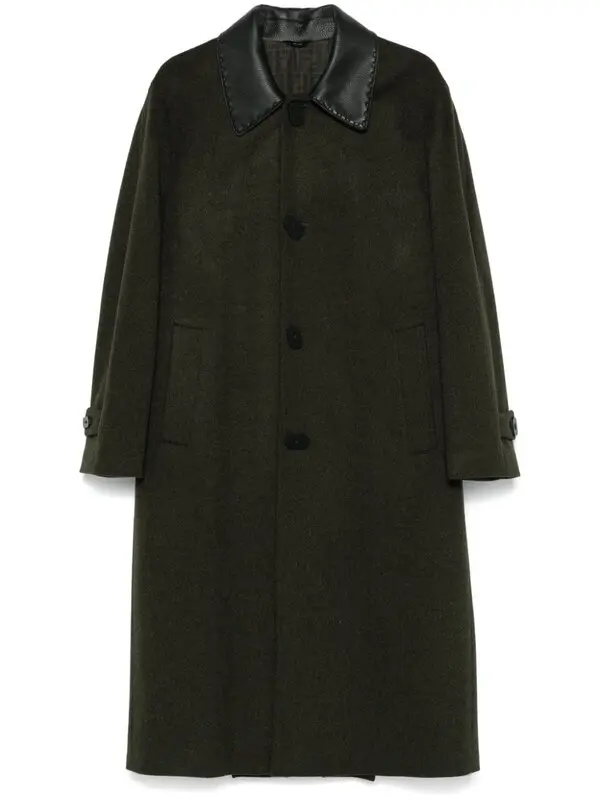 Fendi Pleat-detail Mid-length Coat