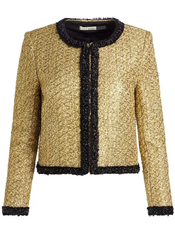 Alice + Olivia Landon Jacket - Gold | Editorialist