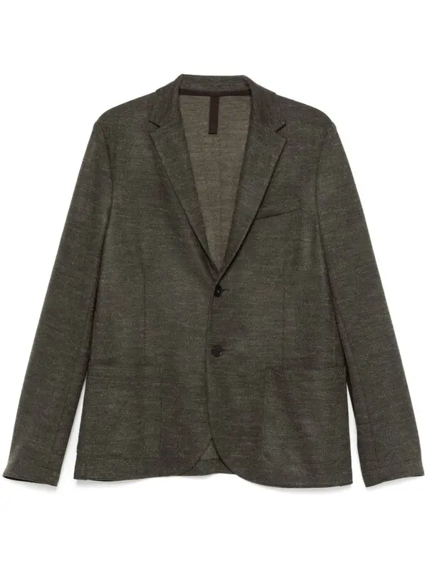 Harris Wharf London Mélange-effect Blazer - Green