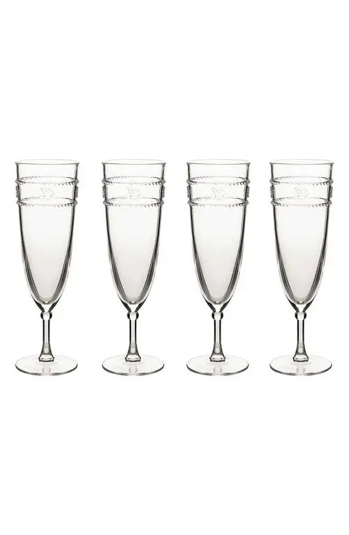 JULISKA Isabella Set Of 4 Acrylic Champagne Flutes