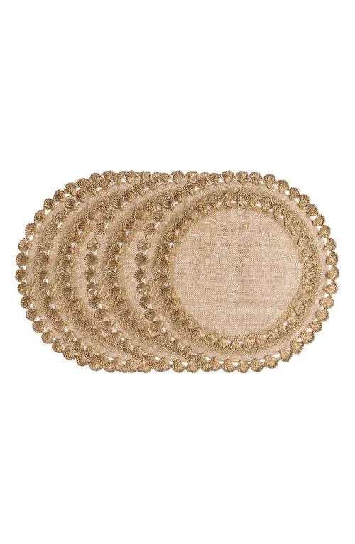 JULISKA Isadora Set Of 4 Placemats - Gold