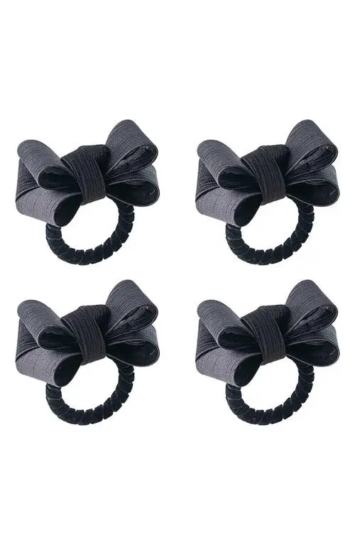JULISKA Tuxedo Set Of 4 Napkin Rings - Black