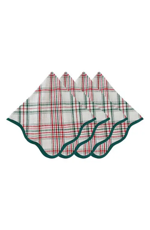 JULISKA Merry Tartan Set Of 4 Napkins