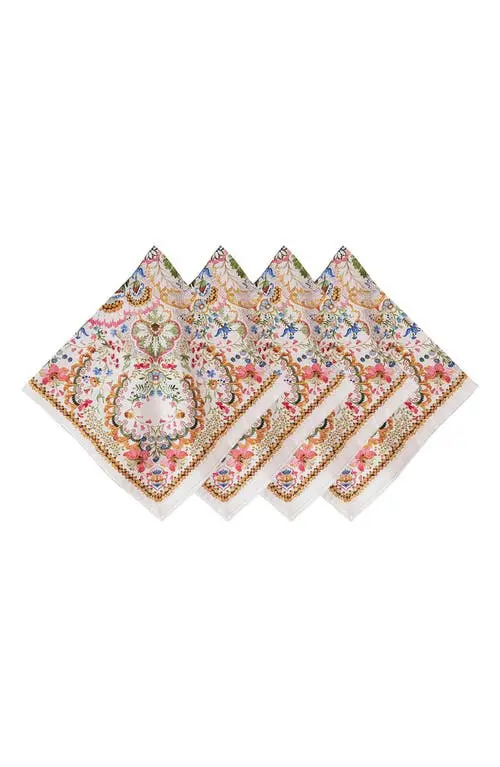 JULISKA Sofia Set Of 4 Cotton Sateen Napkins - Multi