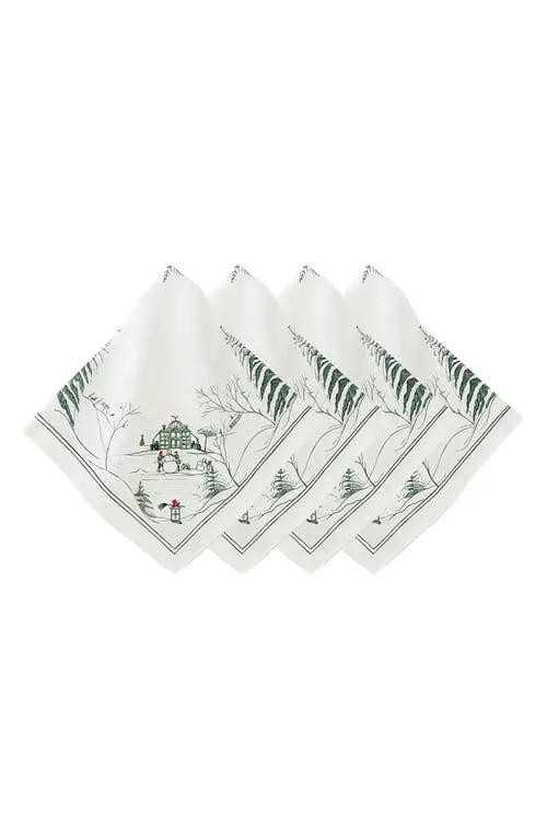 JULISKA Country Estate Winter Frolic Set Of 4 Napkins