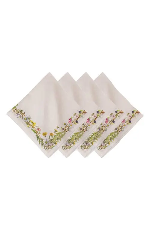 JULISKA Meadow Walk Set Of 4 Linen Napkins