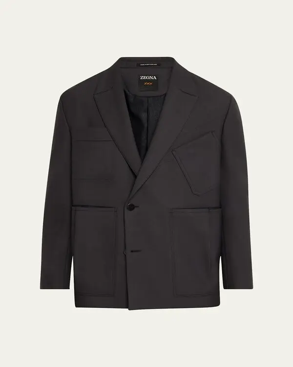 Zegna Wool Single-breasted Gardener Jacket