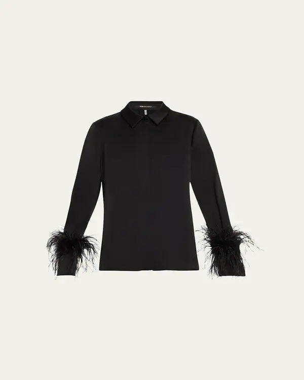 Kobi Halperin Murphy Feather-trim Blouse