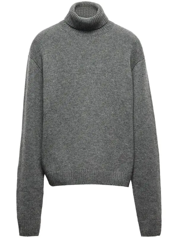 Prada Cashmere Roll-neck Jumper - Grey