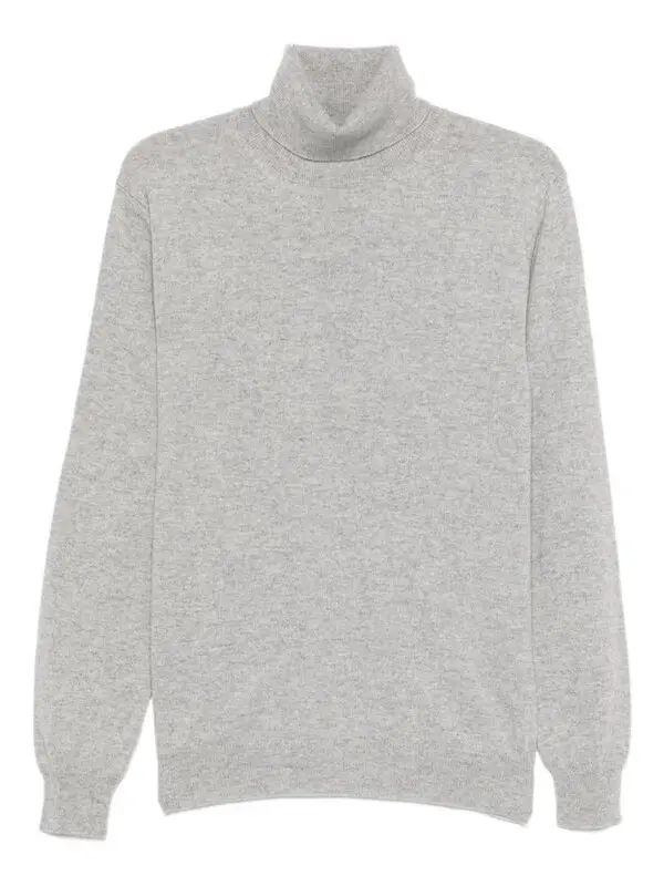 CENERE GB Turtleneck Long Sleeve Sweater - Grey
