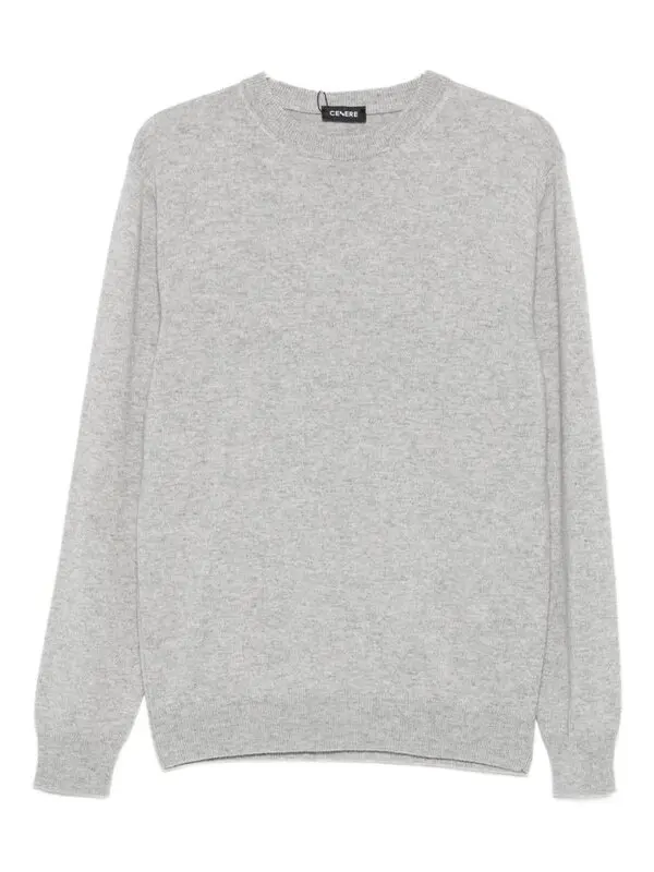 CENERE GB Crewneck Long Sleeve Sweater - Grey