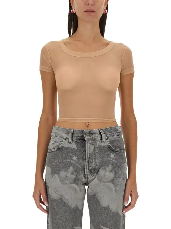 Fiorucci Tulle Cropped Top