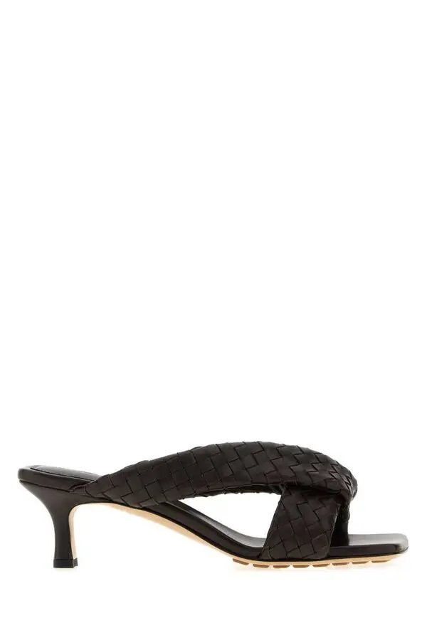 Bottega Veneta Leather Riva Mules - Brown