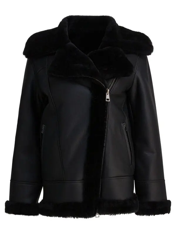 BLANCHA Shearling Jacket - Black