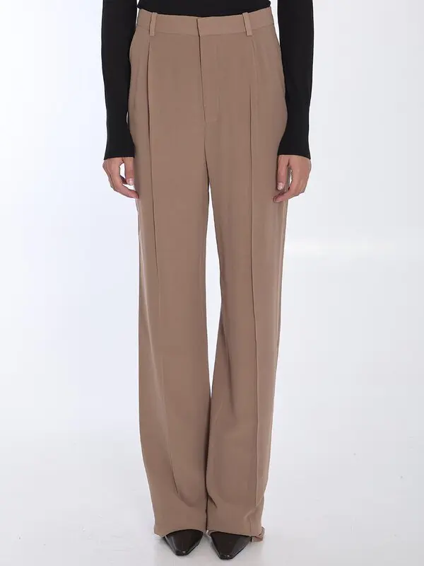 Saint Laurent Silk Crêpe Trousers