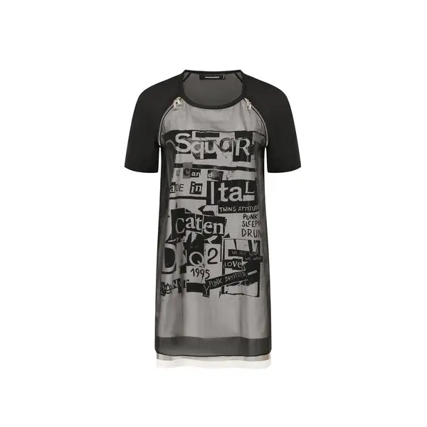 Dsquared2 Printed Silk Mini Dress