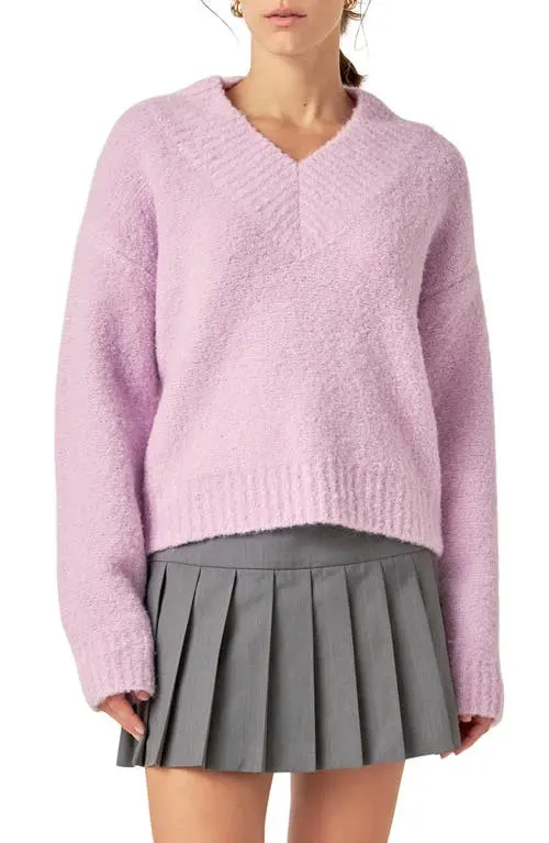 English Factory V-neck Long Sleeve Sweater