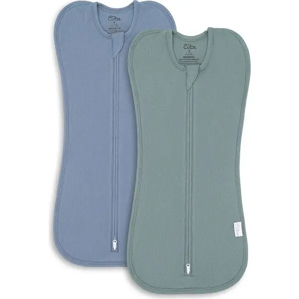 COMFY CUBS Easy Zipper Swaddle Blankets - Nomadic Blue/ Azul