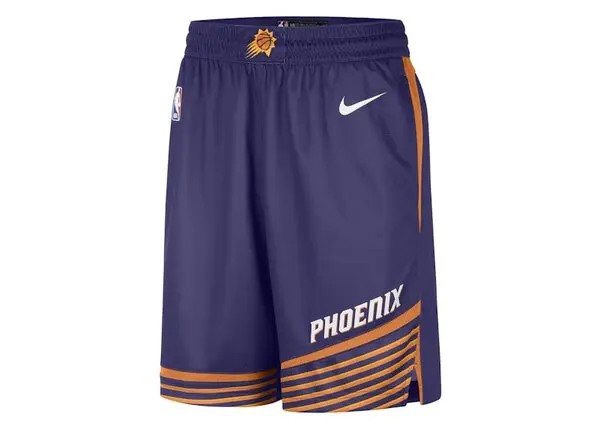 Nike Nba Phoenix Suns Icon Edition Swingman Drifit Shorts - Purple/white