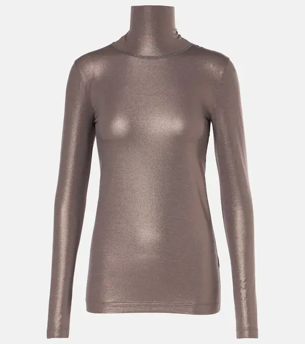 Brunello Cucinelli Cotton-blend Turtleneck Top