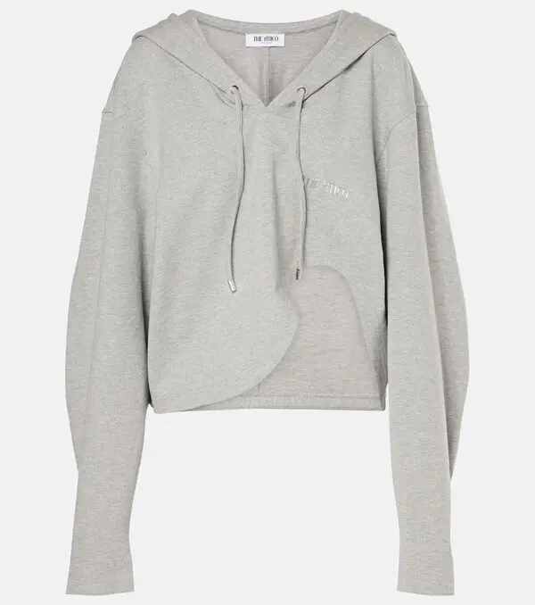 Attico Asymmetric Cotton-blend Hoodie