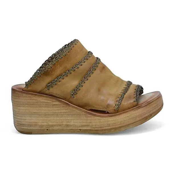 Buy A.S.98 Nelson Wedge Sandals In Tiger - Multi At 35% Off | Editorialist