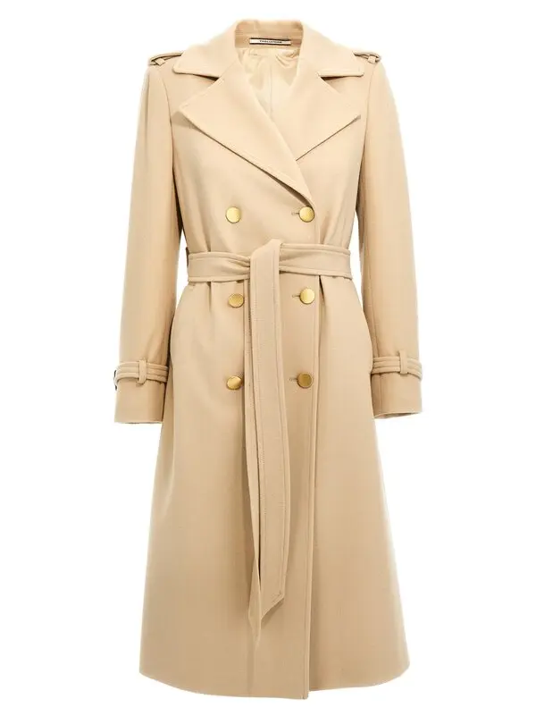 Tagliatore Luanne' Double-breasted Coat - Beige