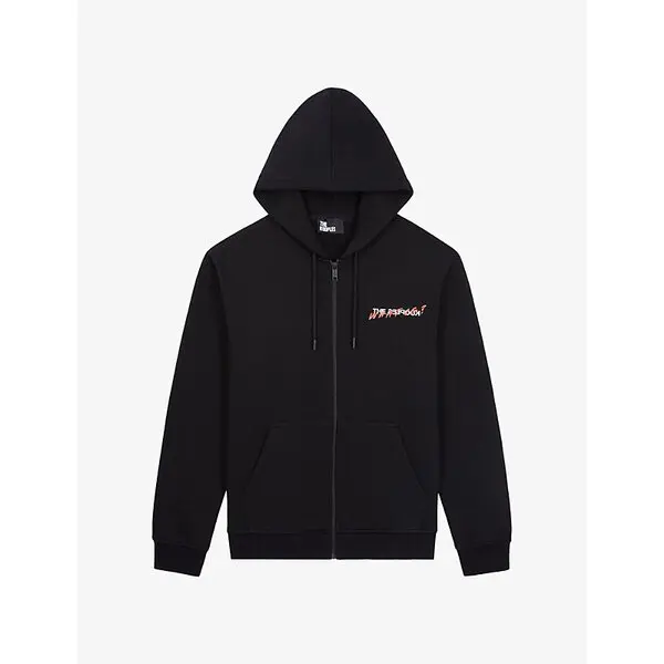 The Kooples Logo-print Zip-up Cotton Hoody