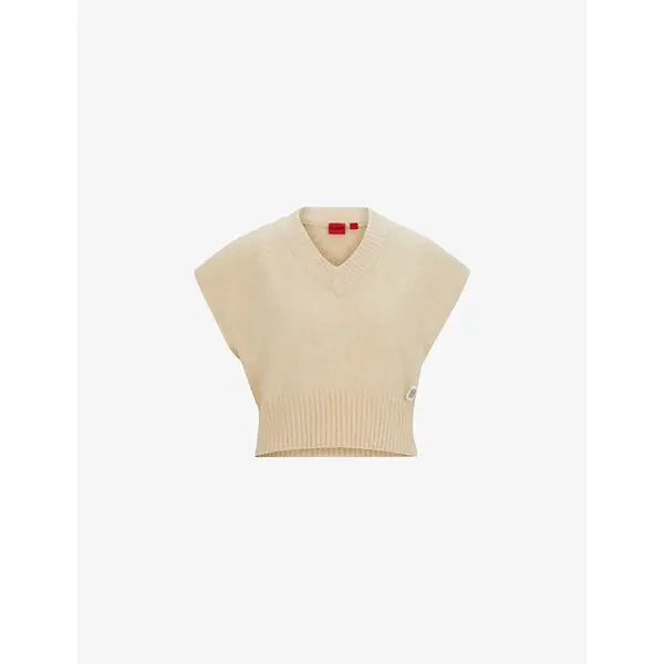 Hugo Boss Relaxed-fit V-neck Knitted Top