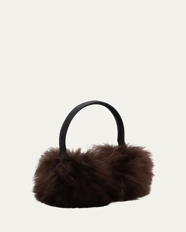 Gorski Lamb Shearling Earmuffs - Black