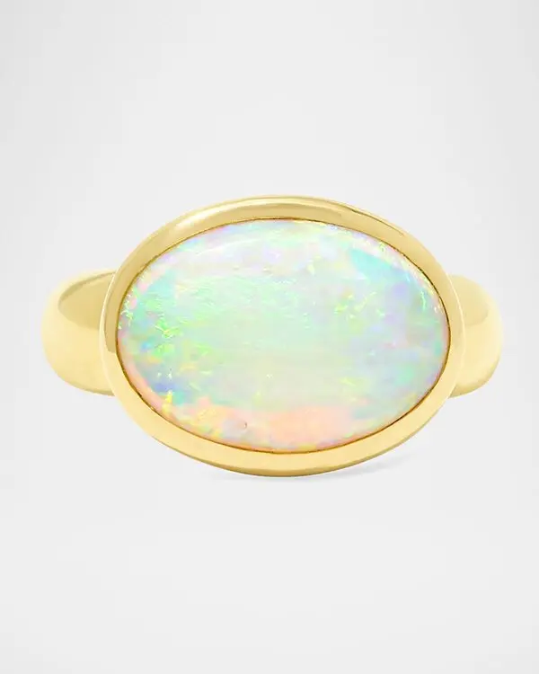 STEVIE WREN 18k Yellow Gold Gemstone Statement Ring - Opal
