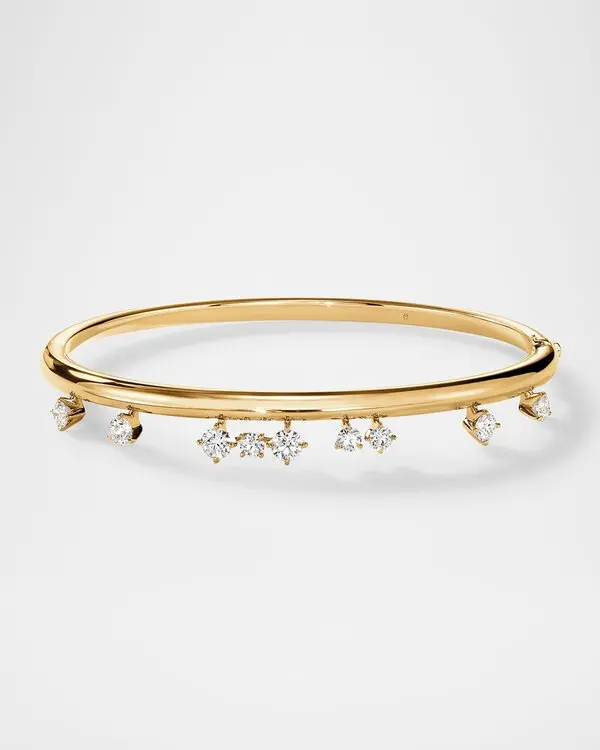Hearts On Fire Barre Diamond Bangle - Yellow Gold