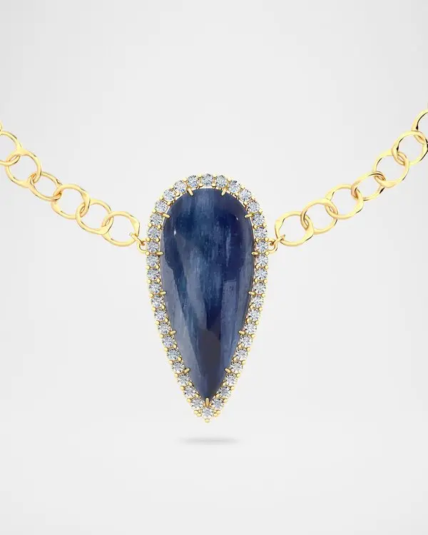 JAMIE TURNER Sparrow Kyanite Diamond Pendant Necklace
