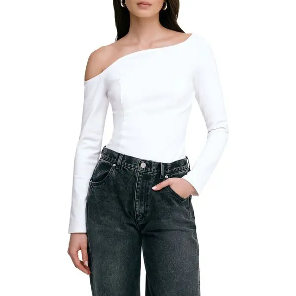 MARCELLA Sylvan One-shoulder Top - White