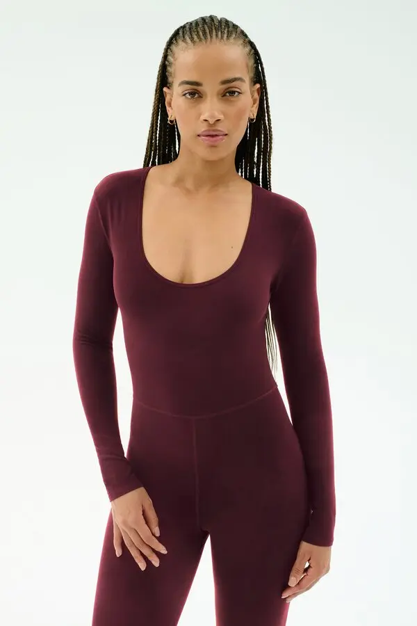 Splits59 Chloe Airweight Jumpsuit - Dark Cherry