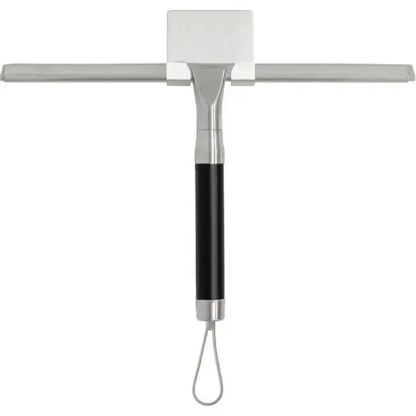 ZADRO 12-inch Shower Squeegee With Silicone Blade & Wall Mounting Bracket - Black