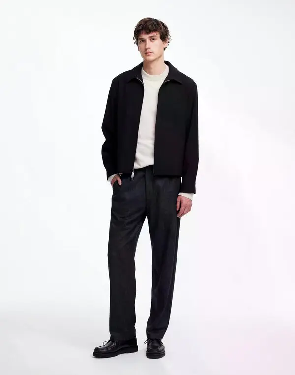 Madewell Wool Elastic Trousers In Italian Fabric